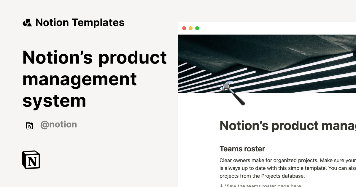 Notion’s product management system Template by Notion | Notion Marketplace