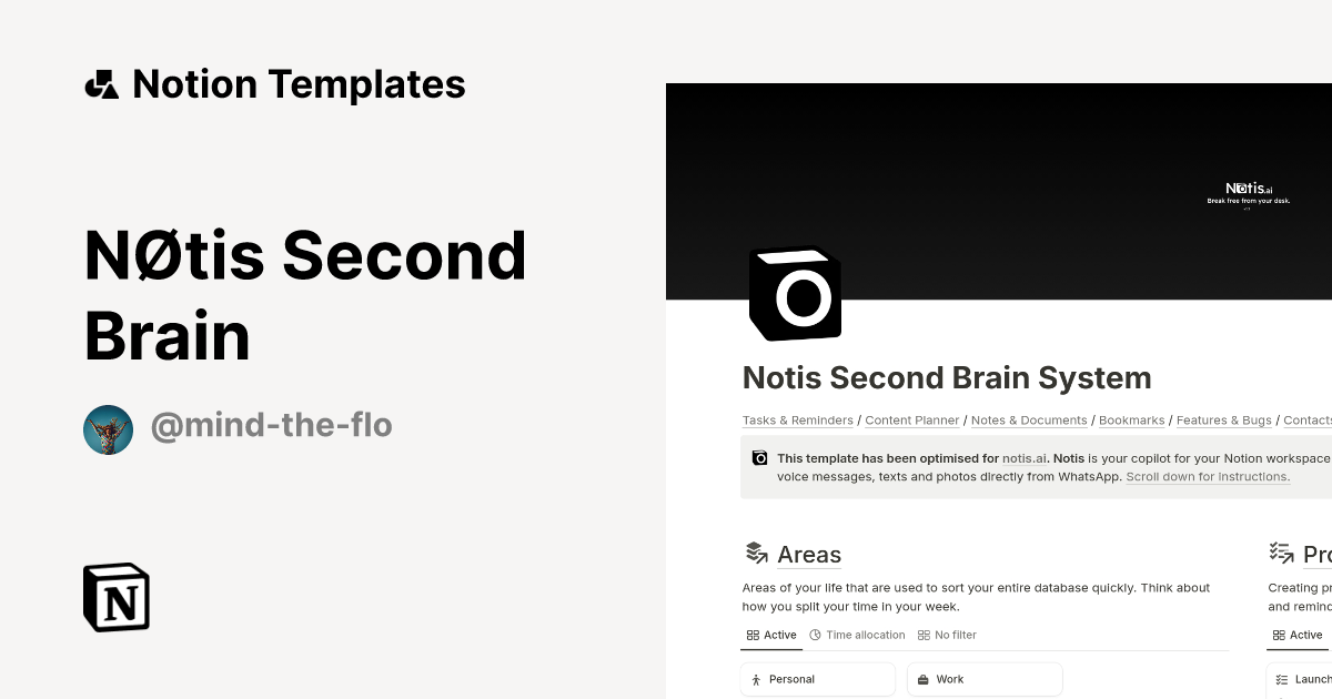 NØtis Second Brain Template | Notion Marketplace