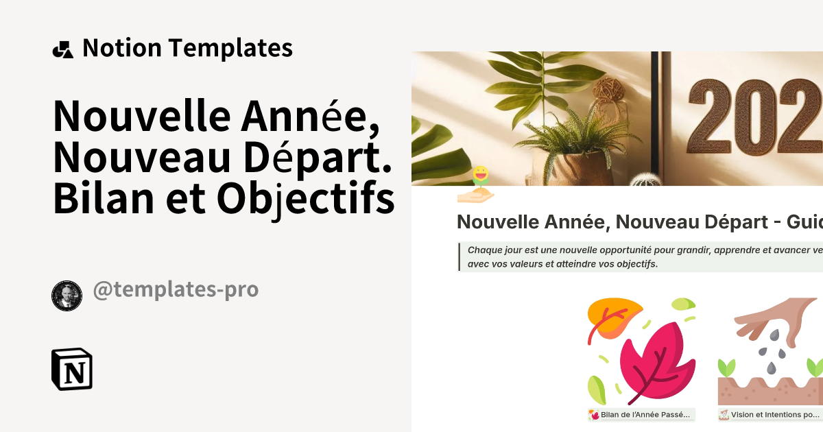 Nouvelle Année, Nouveau Départ. Bilan et Objectifs Template by ...