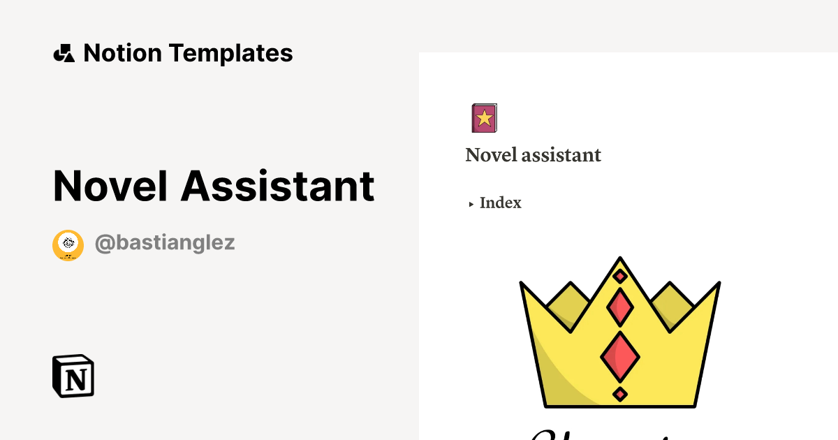 Novel Assistant Template | Notion Marketplace
