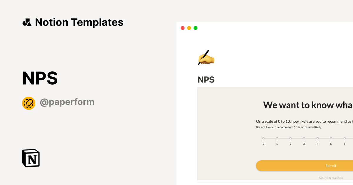 NPS Template | Notion Marketplace