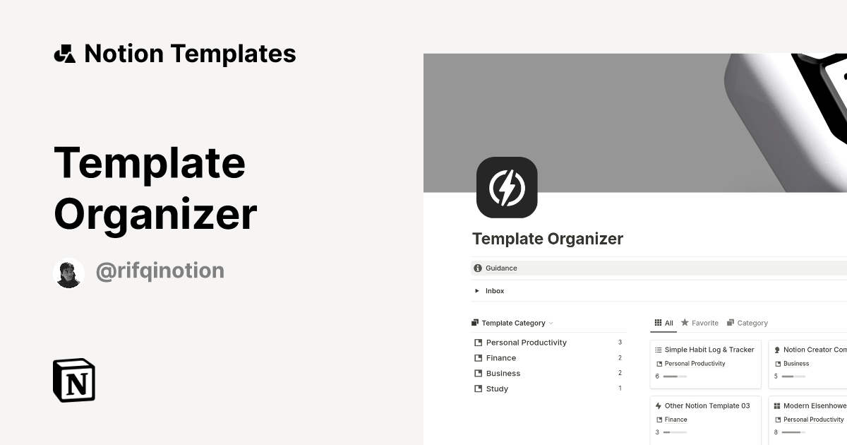 Template Organizer Template | Notion Marketplace