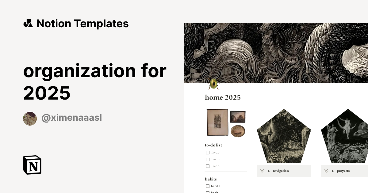 organization for 2025 Template by ximena | Notion Marketplace