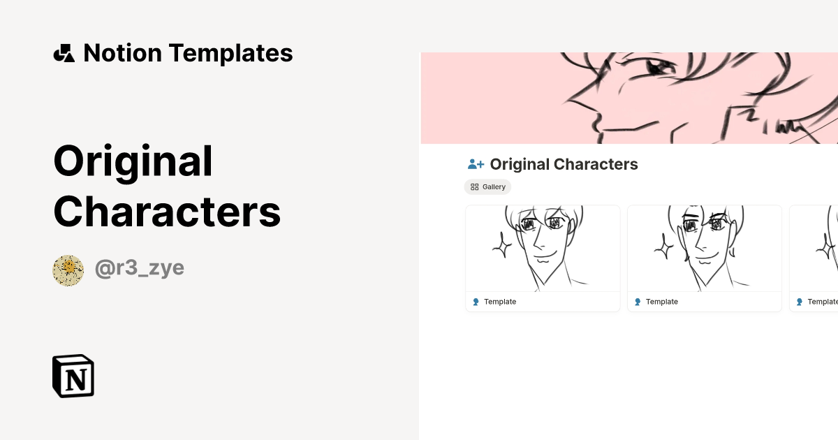 Original Characters Template by Cryptis | Notion Marketplace