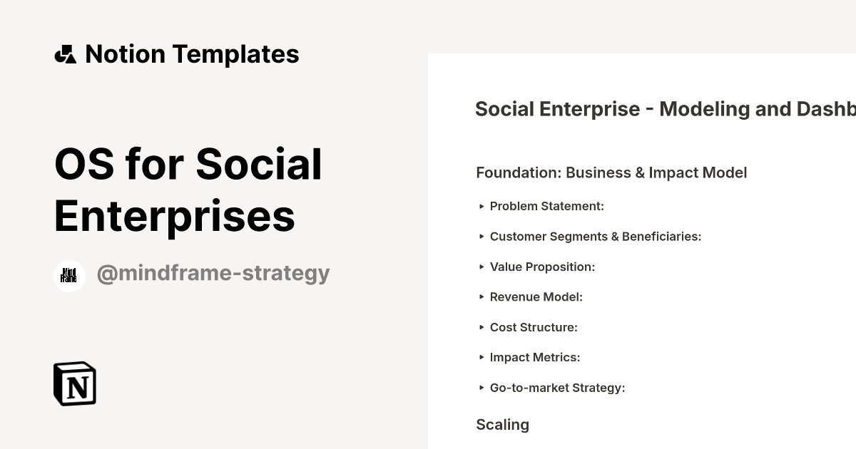 OS for Social Enterprises Template | Notion Marketplace