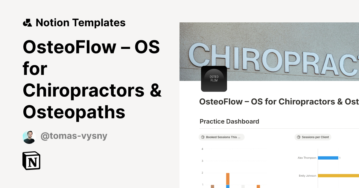 OsteoFlow – OS for Chiropractors & Osteopaths Template by Tomas Vysny ...