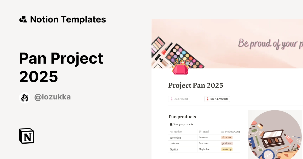 Pan Project 2025 Template | Notion Marketplace