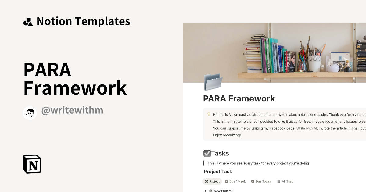 PARA Framework Template by M | Notion Marketplace