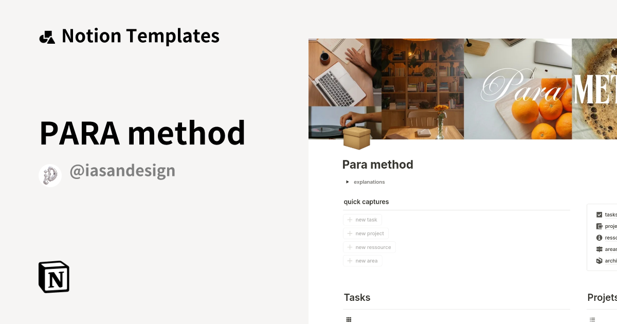 PARA method Template | Notion Marketplace