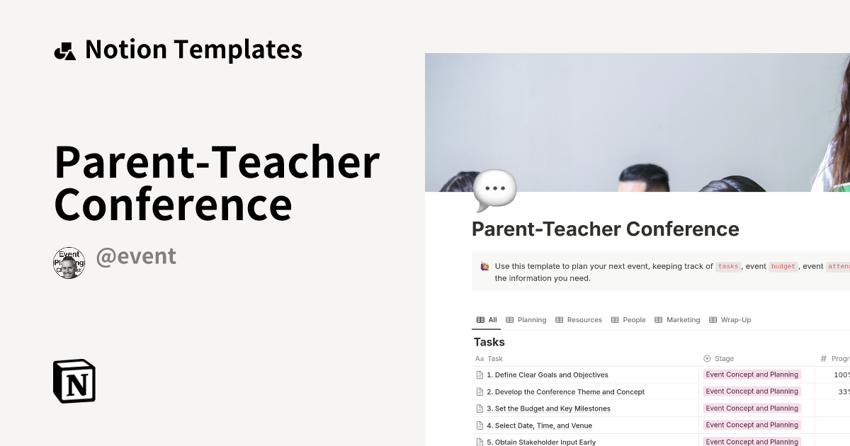 Parent-Teacher Conference Template | Notion Marketplace