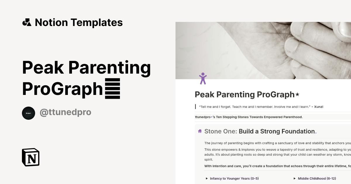 Peak Parenting ProGraph⋆ Template by ttunedpro⋆ | Notion Marketplace