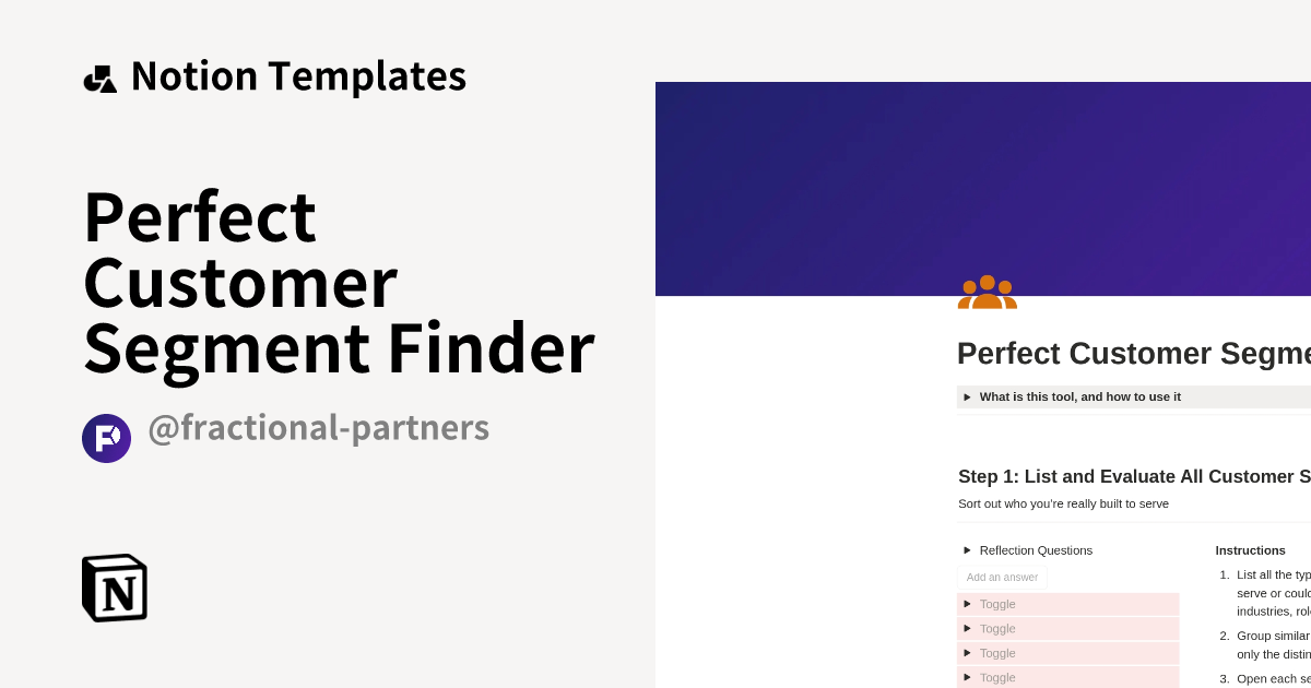 Perfect Customer Segment Finder Template | Notion Marketplace