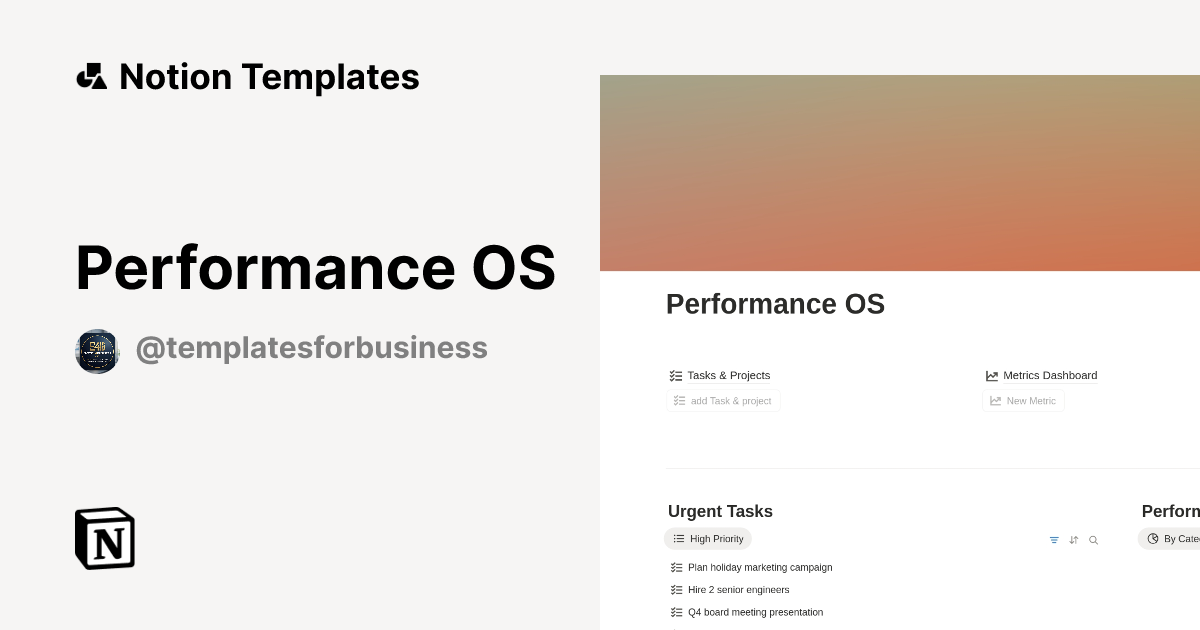 Performance OS Template by System4Business Co | Notion Marketplace