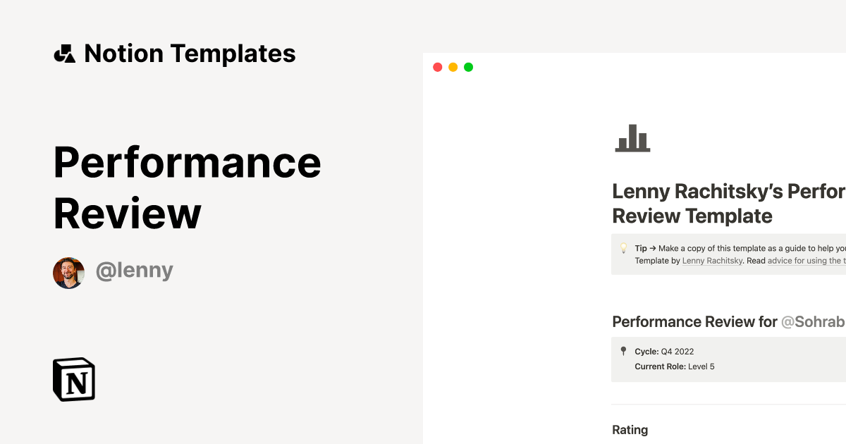 Performance Review Template | Notion Marketplace