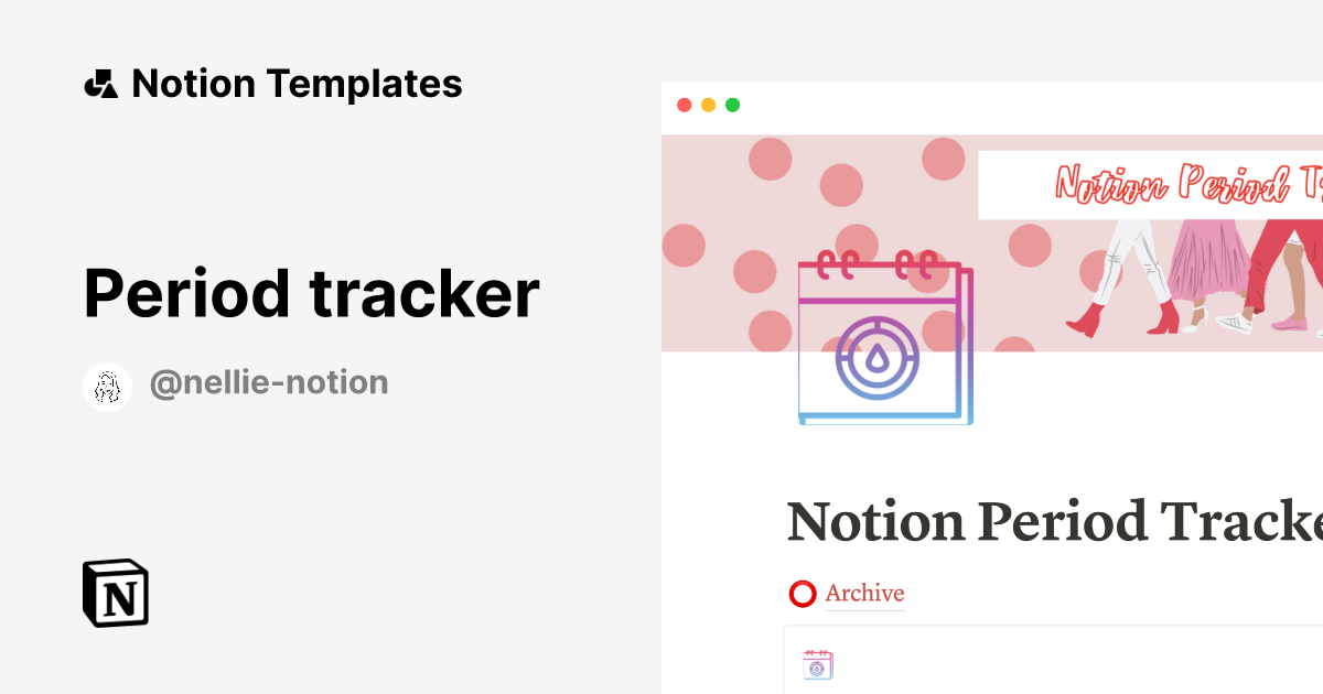 Period tracker Template | Notion Marketplace