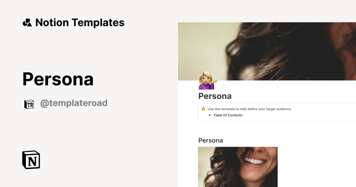Persona Template by Template Road | Notion Marketplace