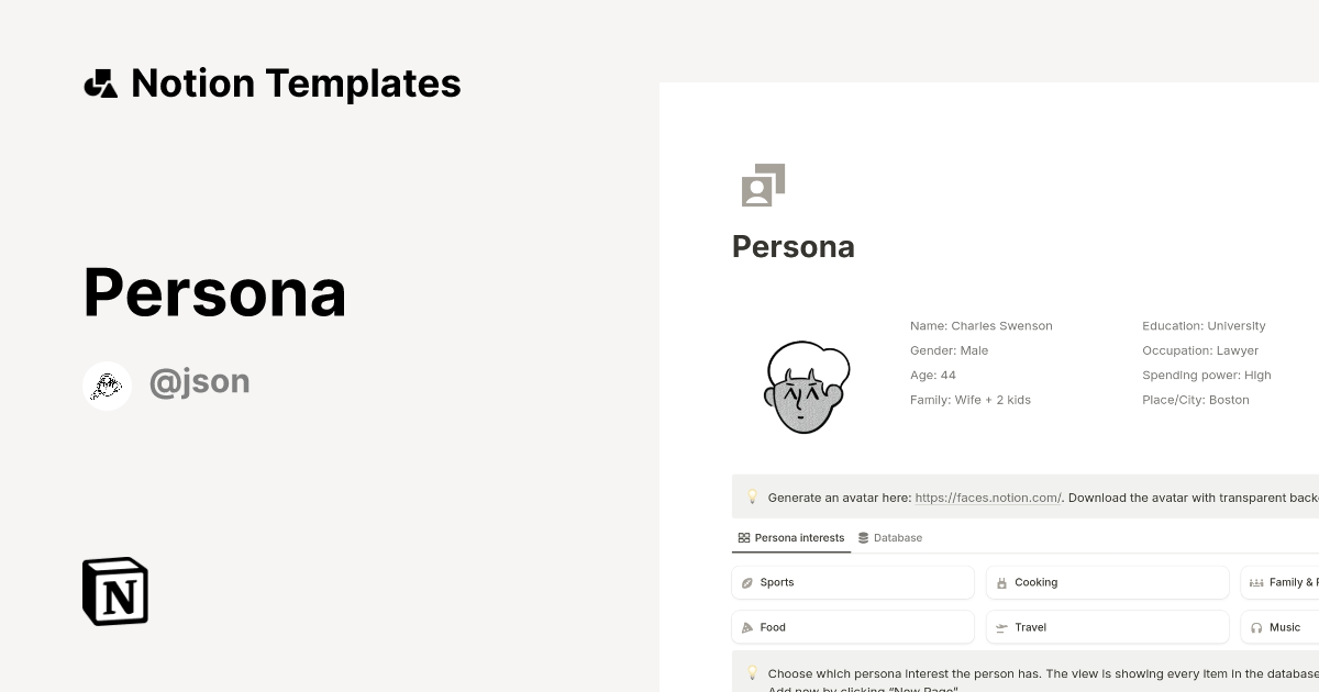 Persona Template | Notion Marketplace