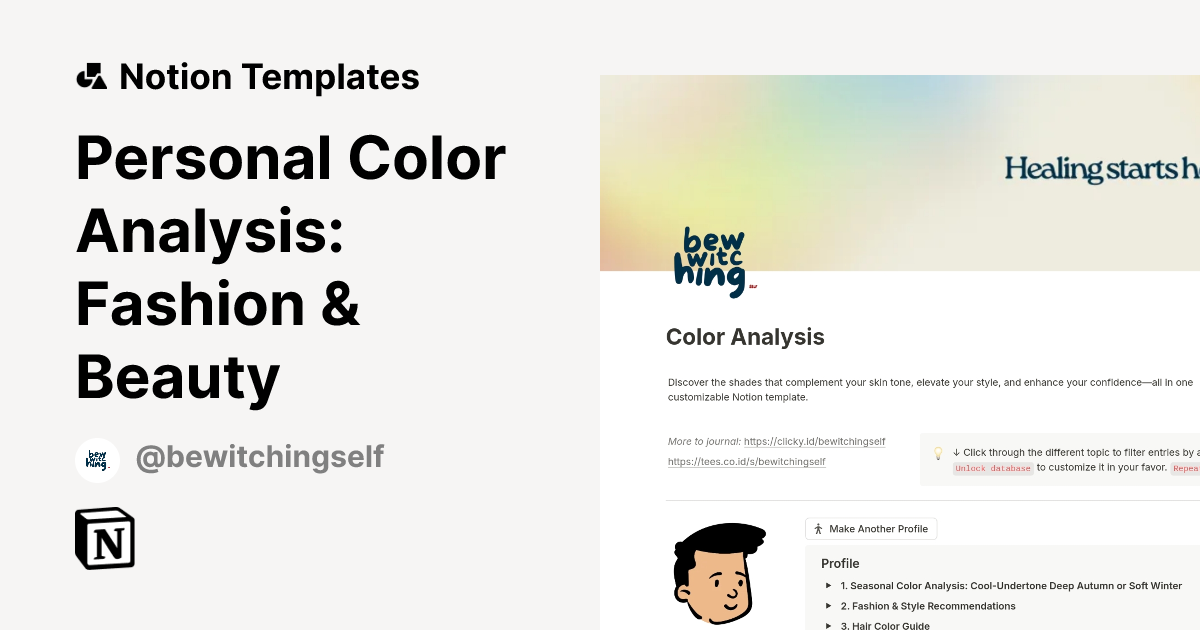 Personal Color Analysis: Fashion & Beauty Template by bewitchingself ...