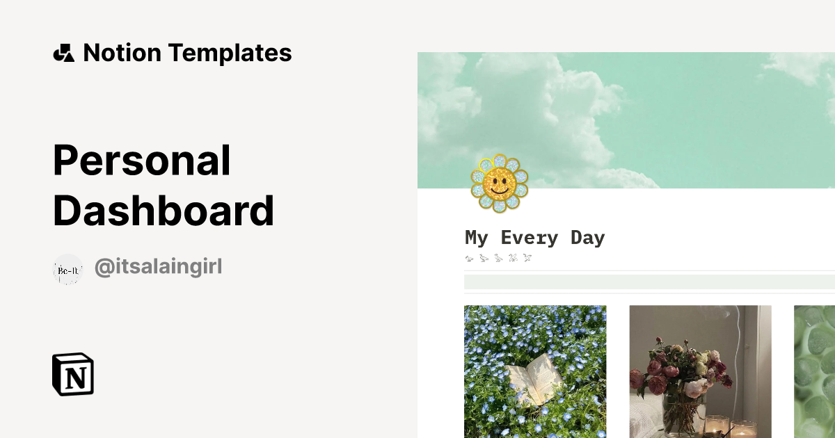 Personal Dashboard Template | Notion Marketplace