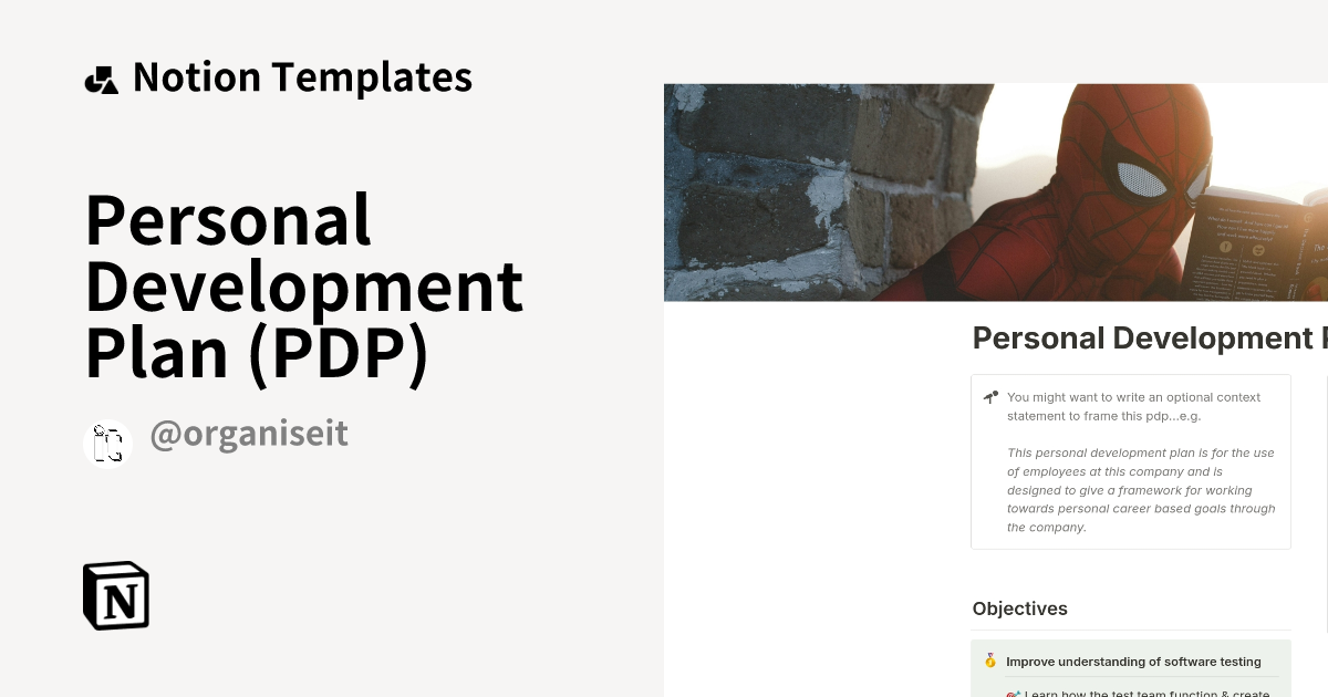 Personal Development Plan (PDP) Template | Notion Marketplace