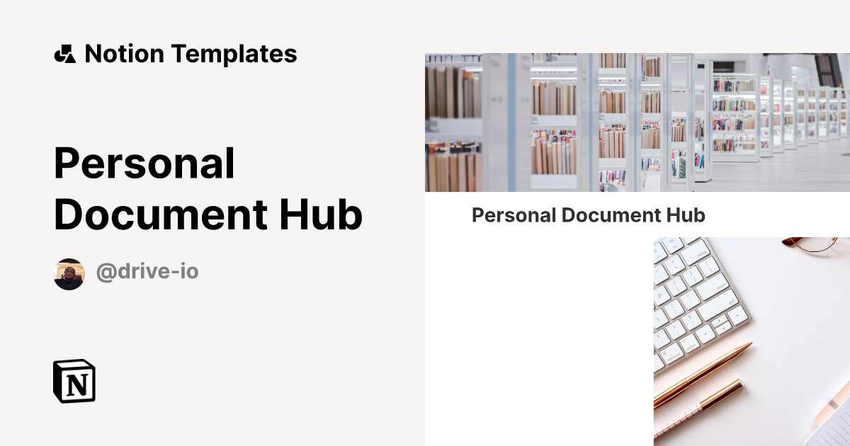 Personal Document Hub Template | Notion Marketplace