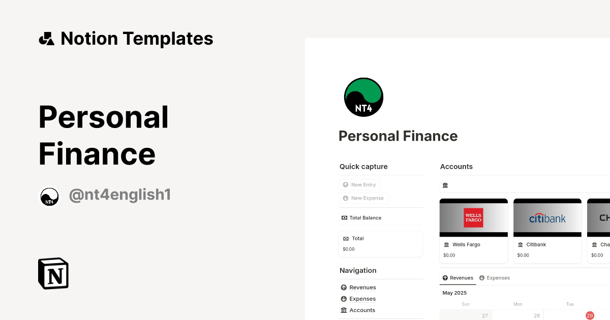 Personal Finance Template | Notion Marketplace