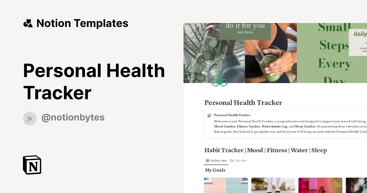 Personal Health Tracker Template | Notion Marketplace