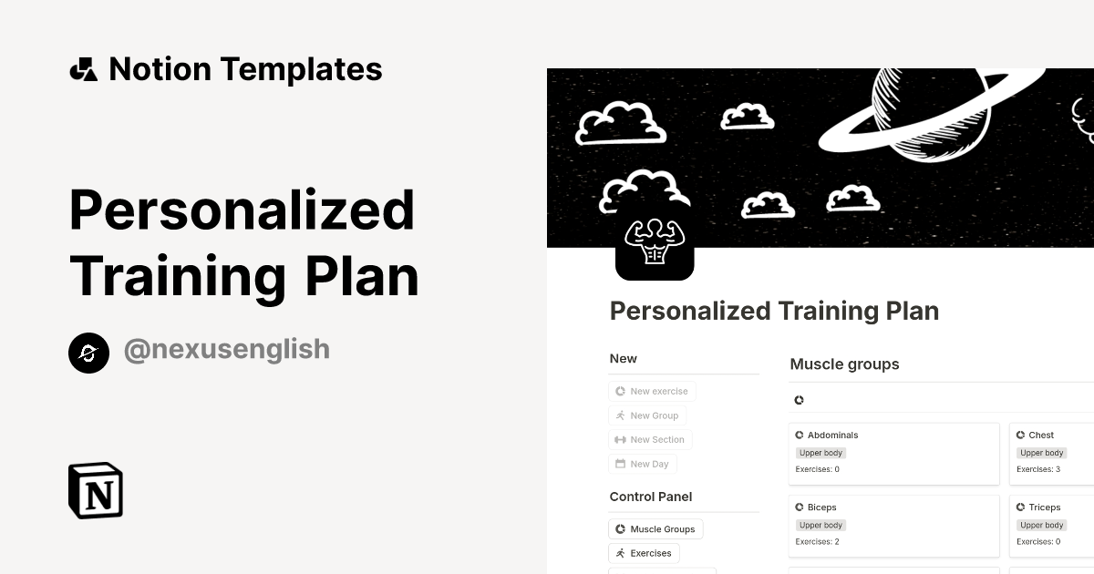 Personalized Training Plan Template | Notion Marketplace