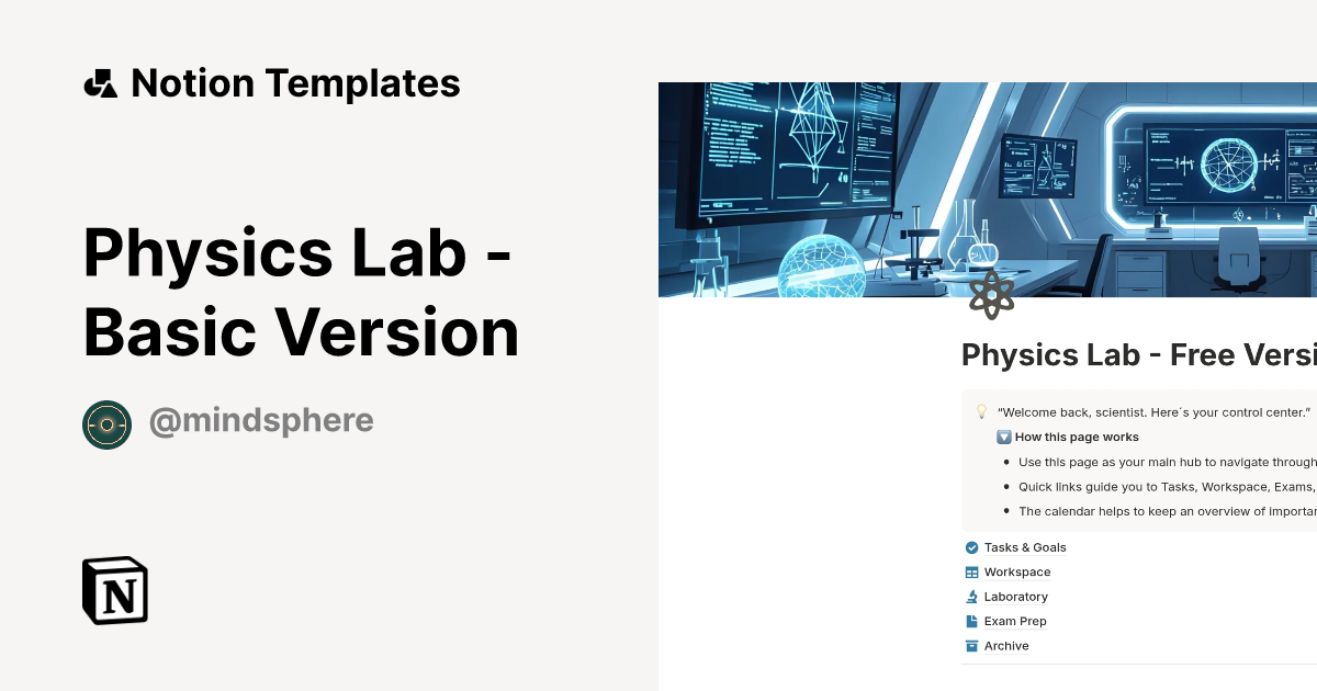Physics Lab - Basic Version Template | Notion Marketplace