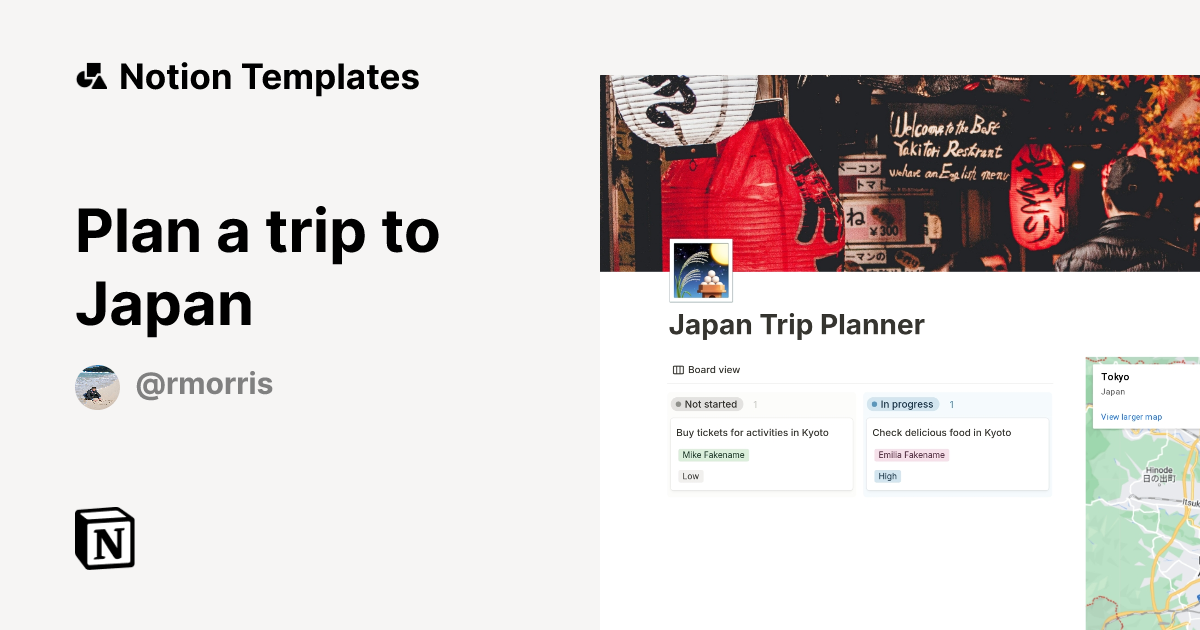 Plan a trip to Japan Template | Notion Marketplace