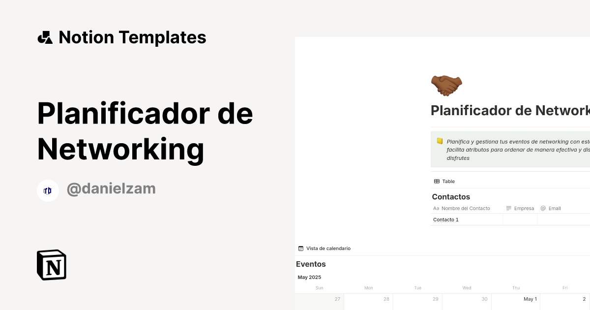 Planificador de Networking Template | Notion Marketplace