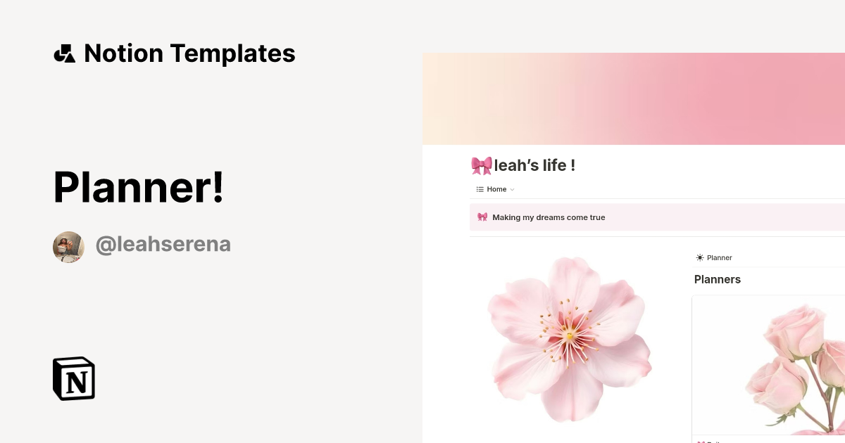 Planner! Template | Notion Marketplace