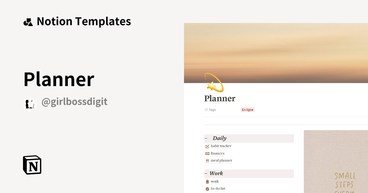 Planner Template | Notion Marketplace