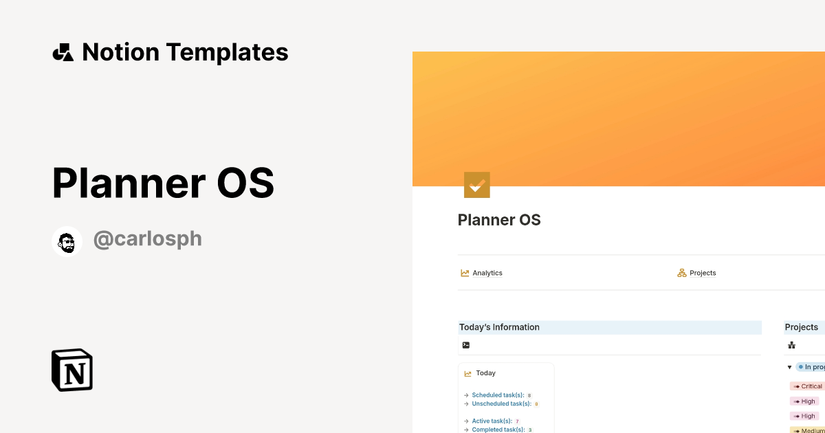 Planner OS Template | Notion Marketplace