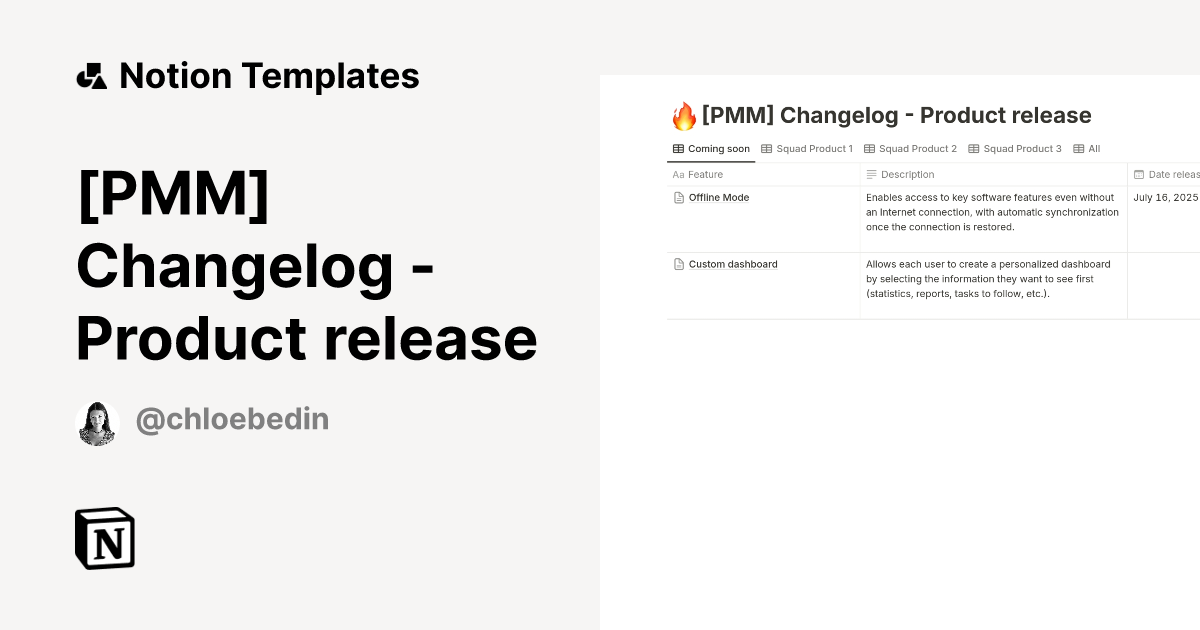 [PMM] Changelog - Product release Template by Toolbox Product Marketing ...