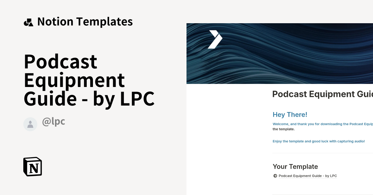 Podcast Equipment Guide - by LPC Template by Podcast Production ...