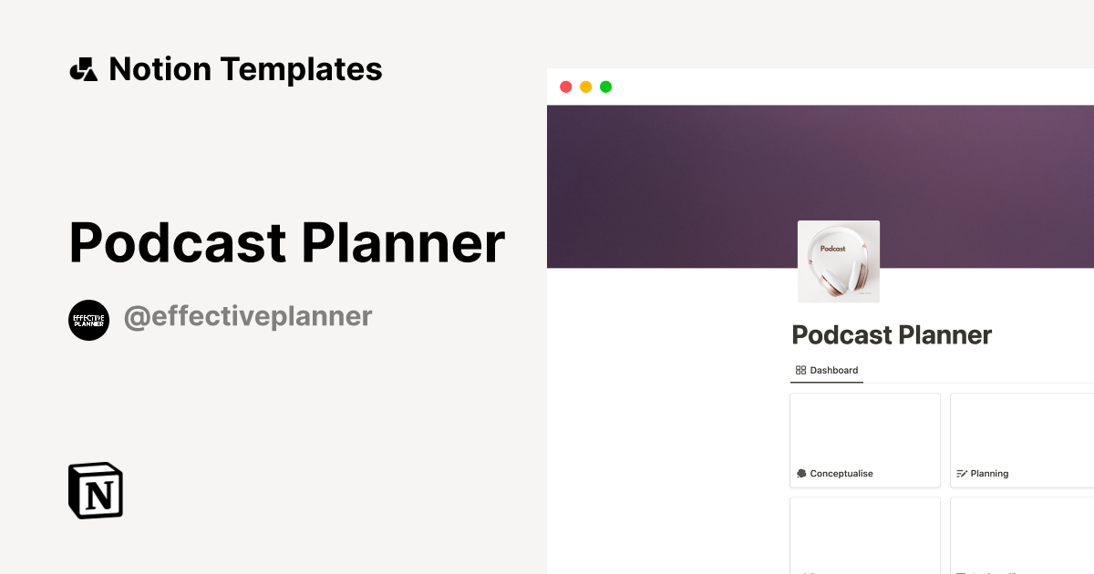 Podcast Planner Template | Notion Marketplace