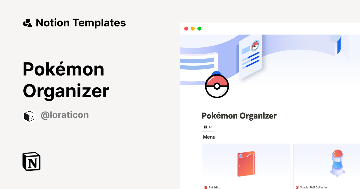 Pokémon Organizer Template | Notion Marketplace