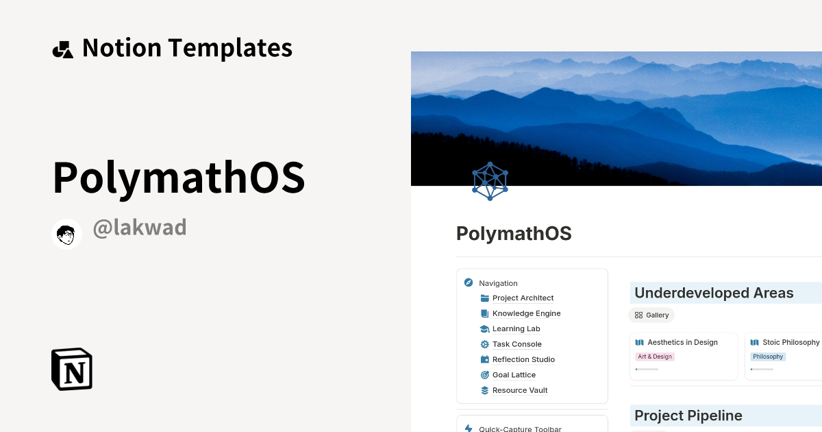PolymathOS Template by Lakwad | Notion Marketplace
