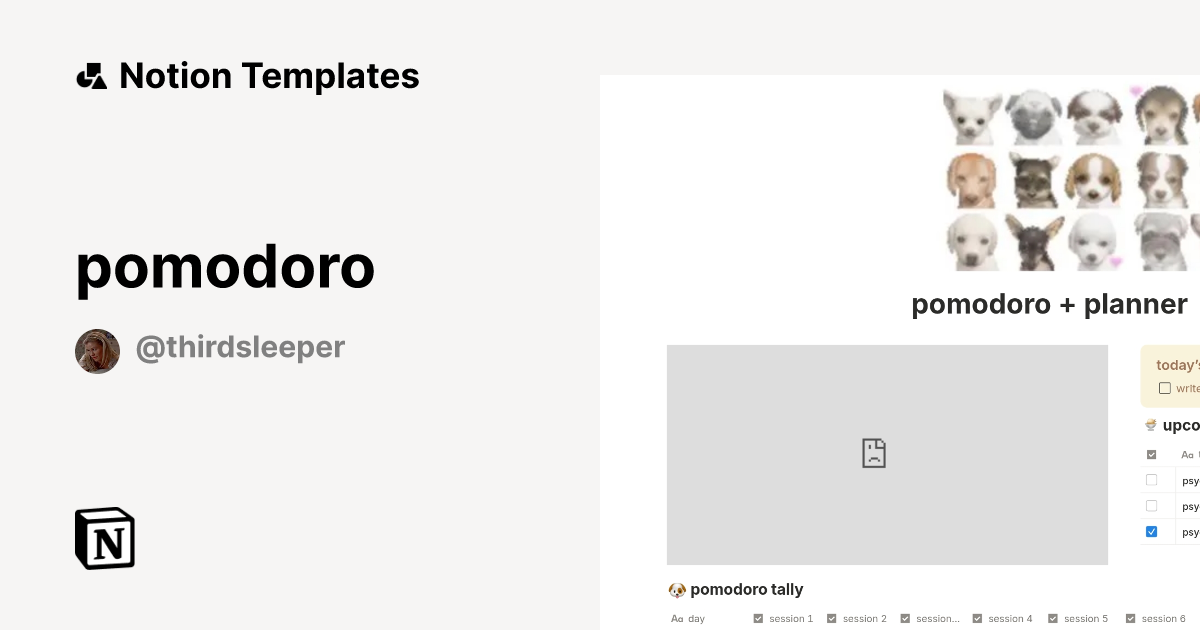 pomodoro Template | Notion Marketplace