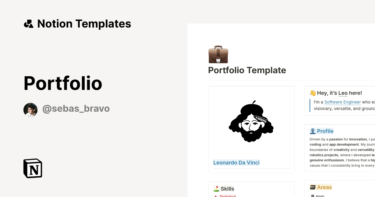 Portfolio Template | Notion Marketplace