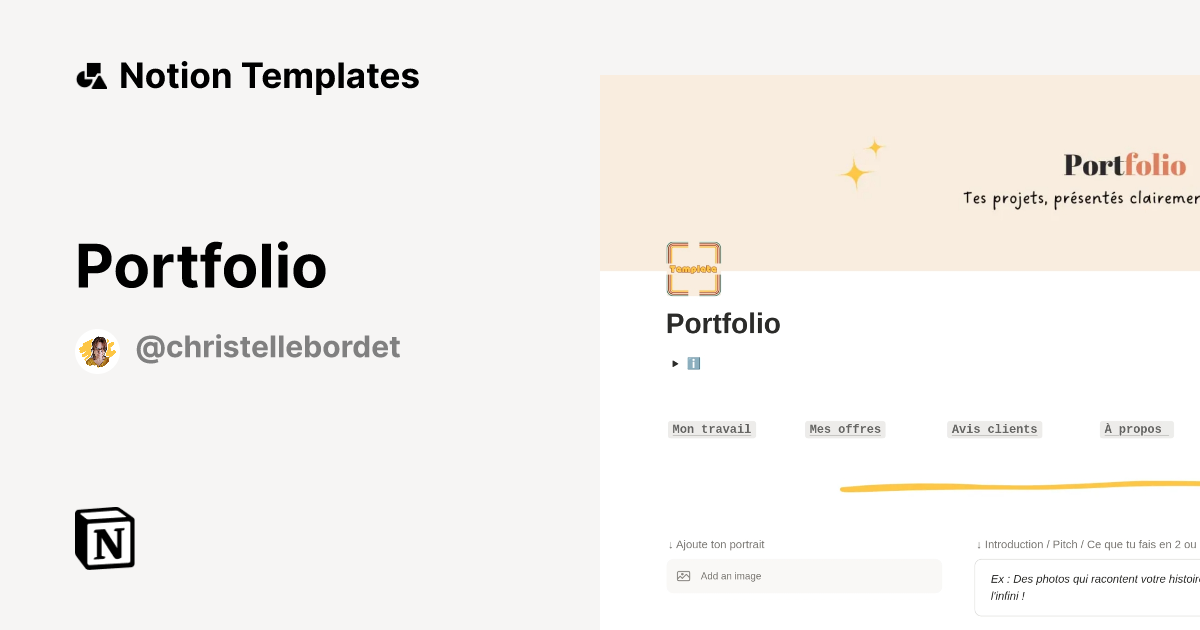 Portfolio Template | Notion Marketplace