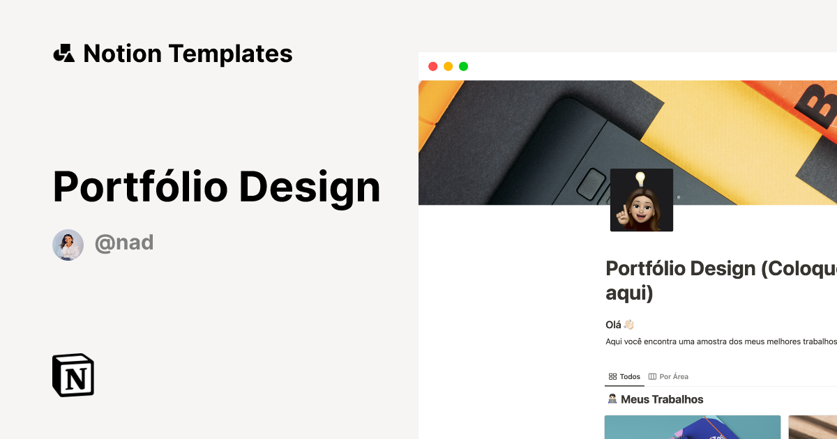 Portfólio Design Template | Notion Marketplace