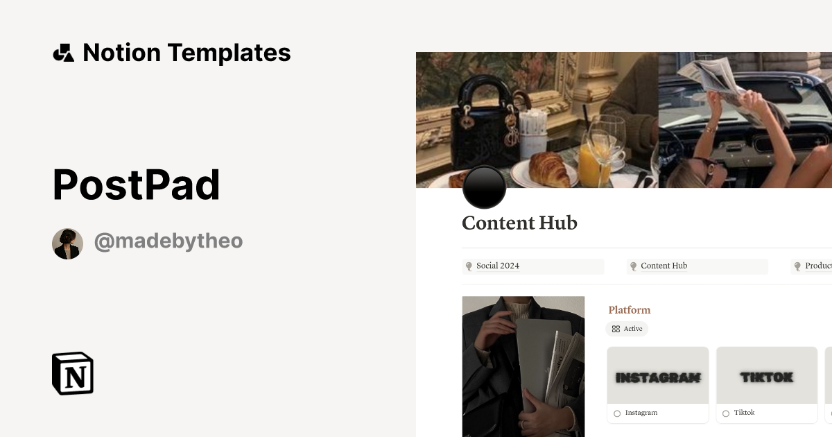 PostPad Template | Notion Marketplace