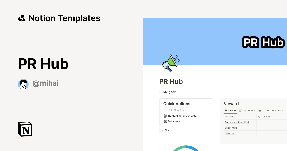 PR Hub Template by Mike | Notion Marketplace