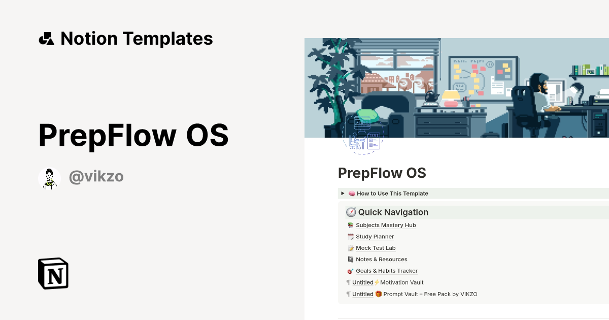 Prepflow Os Template Notion Marketplace