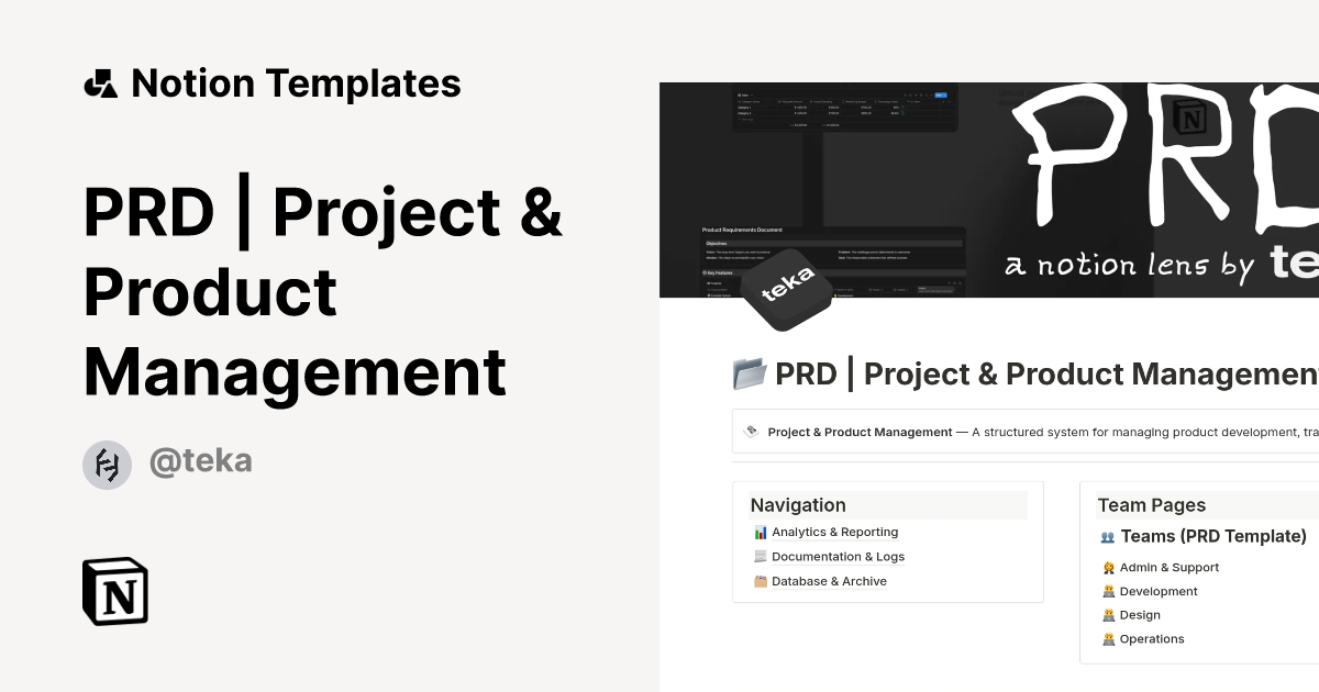 PRD | Project & Product Management Template | Notion Marketplace