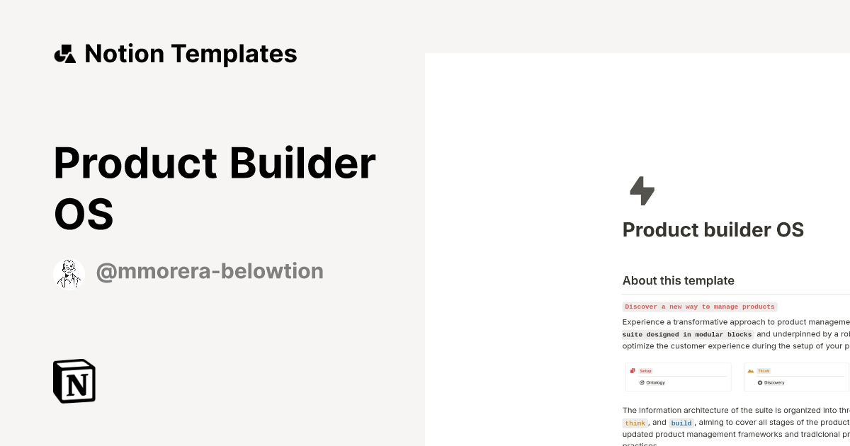 Product Builder OS Template | Notion Marketplace