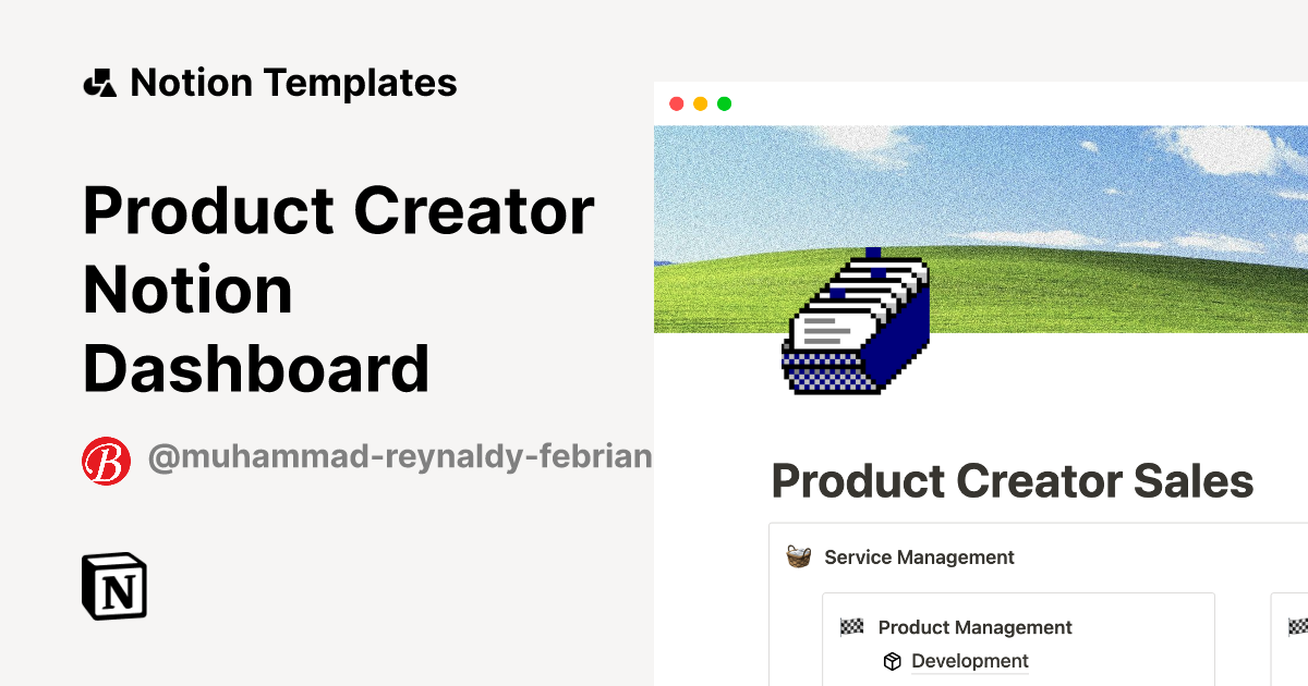 Product Creator Notion Dashboard Template | Notion Marketplace