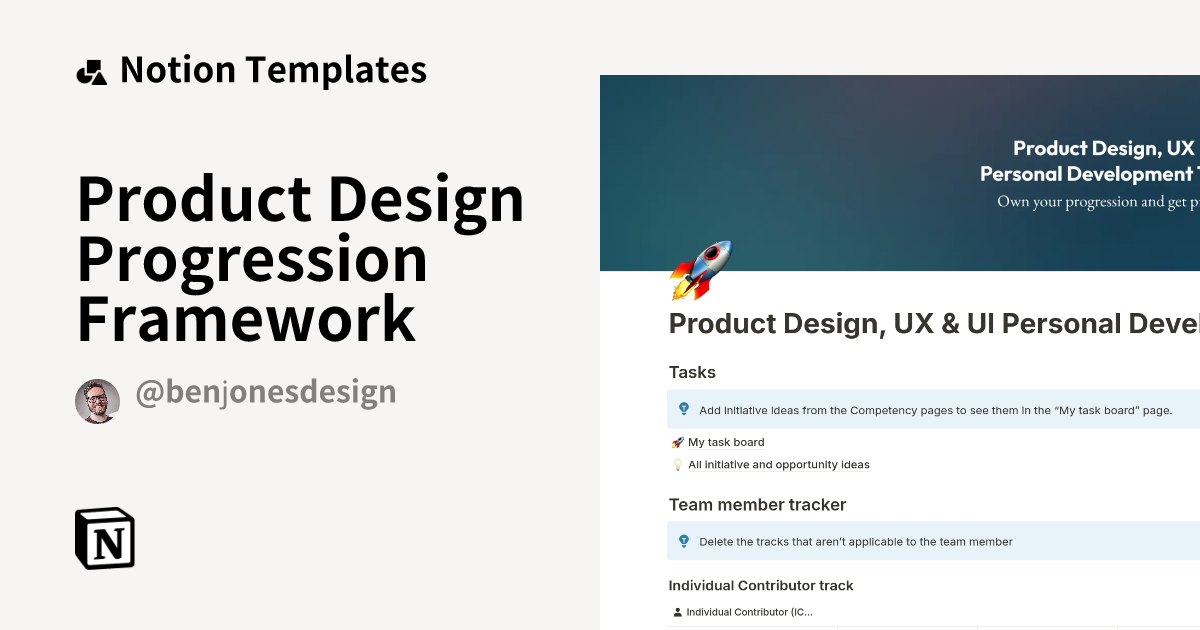 Product Design Progression Framework Template by Ben McCarthy-Jones ...